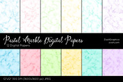 Pastel Marble Digital Papers | Textures ~ Creative Market