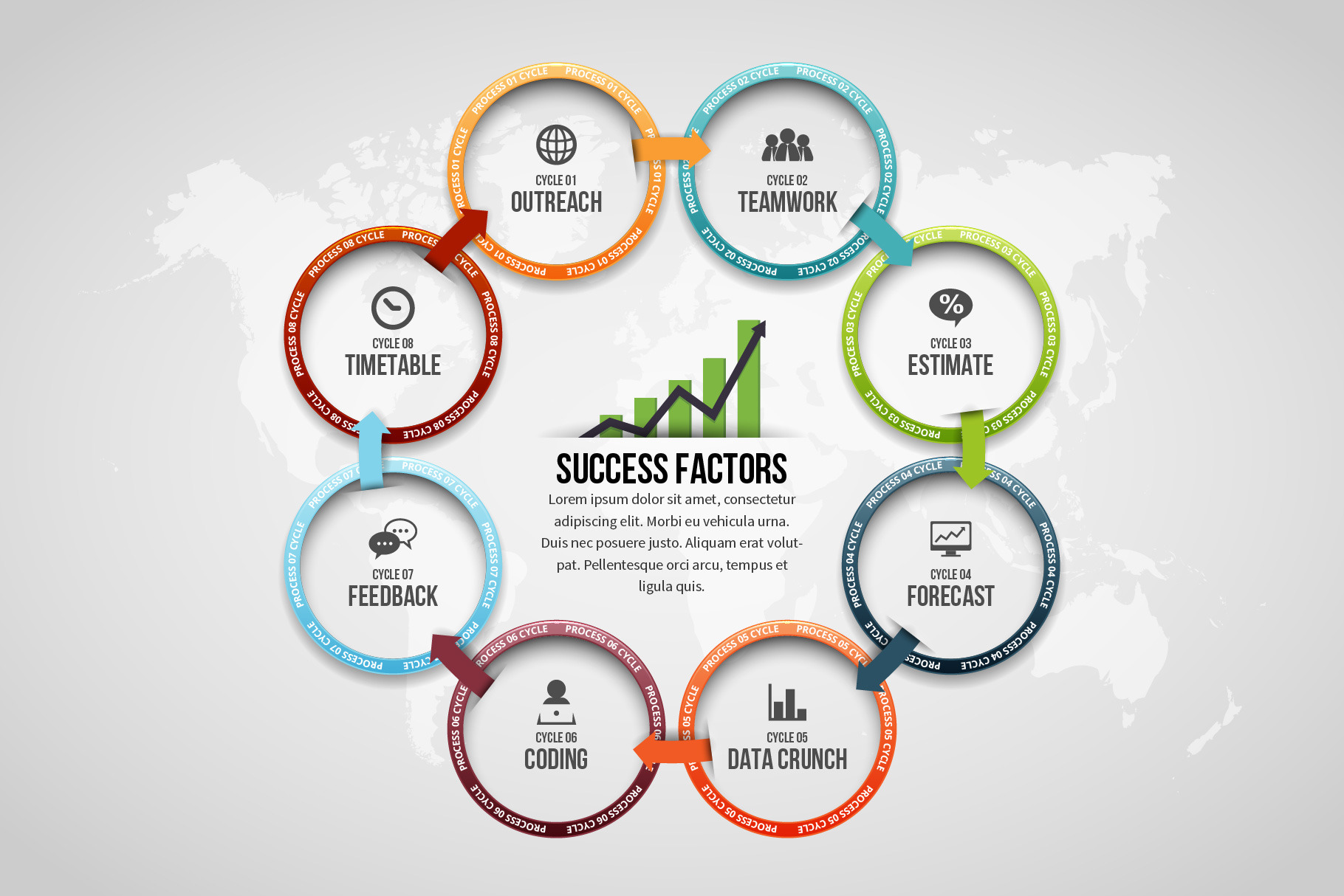 Eight Cycle Process Infographic, a Templates & Theme by h.utomo