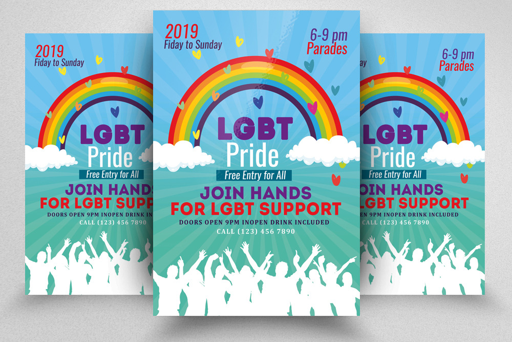 LGBT Pride Flyer, a Flyer Template by Business Flyers