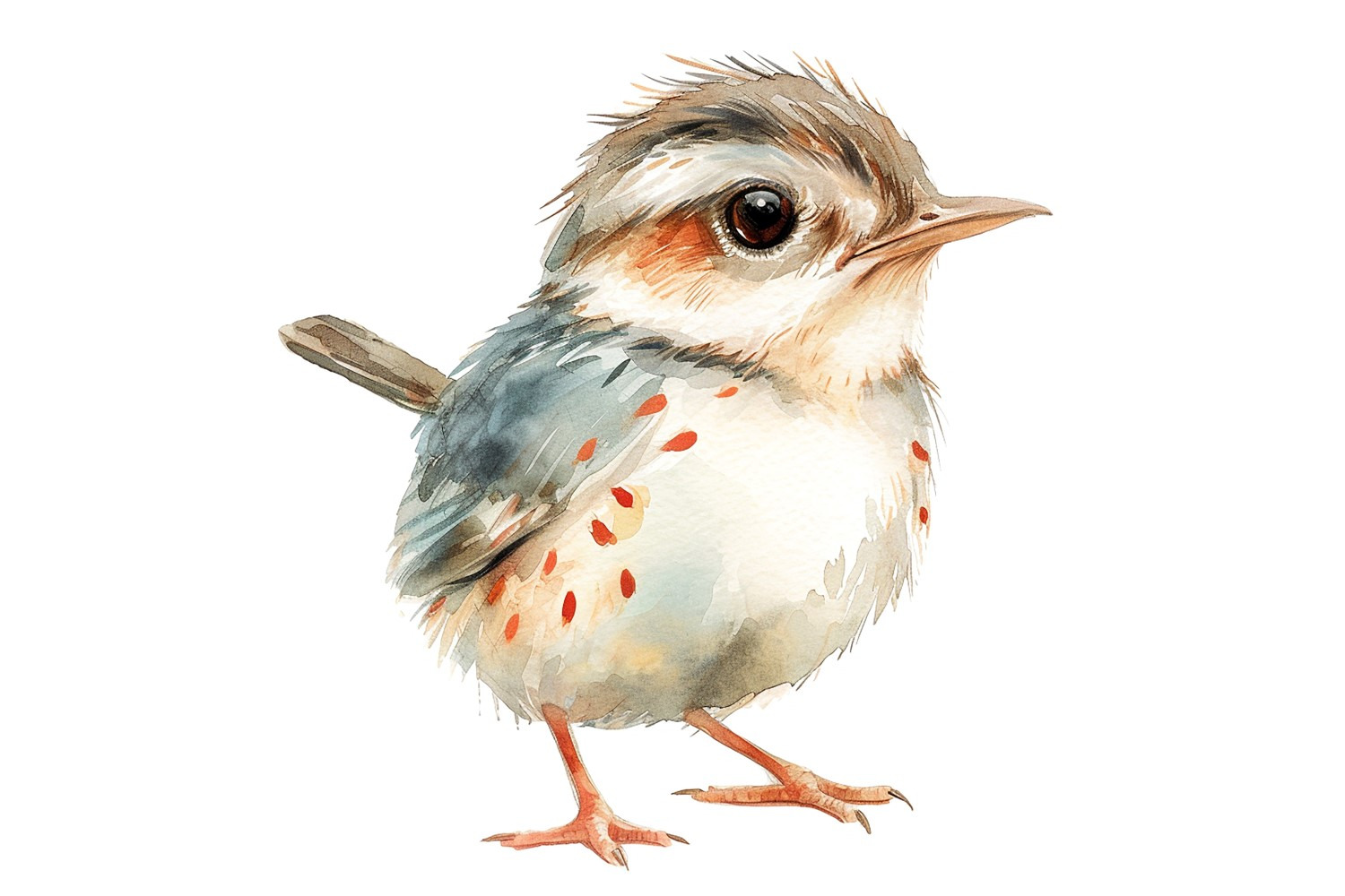 Cute Bird Baby Watercolor, an Animal Illustration by shahsoft ...