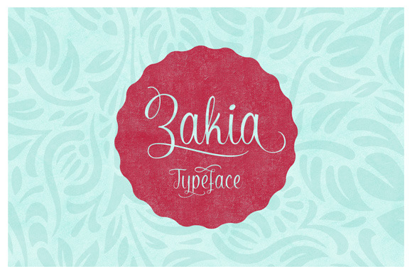Zakia Typeface, a Script Font by artimasa