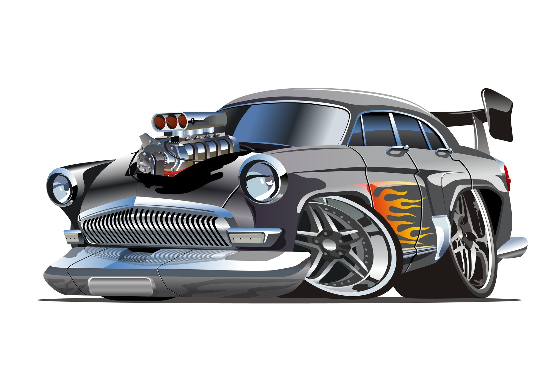 Cartoon retro hot rod, a Sport Illustration by Mechanik