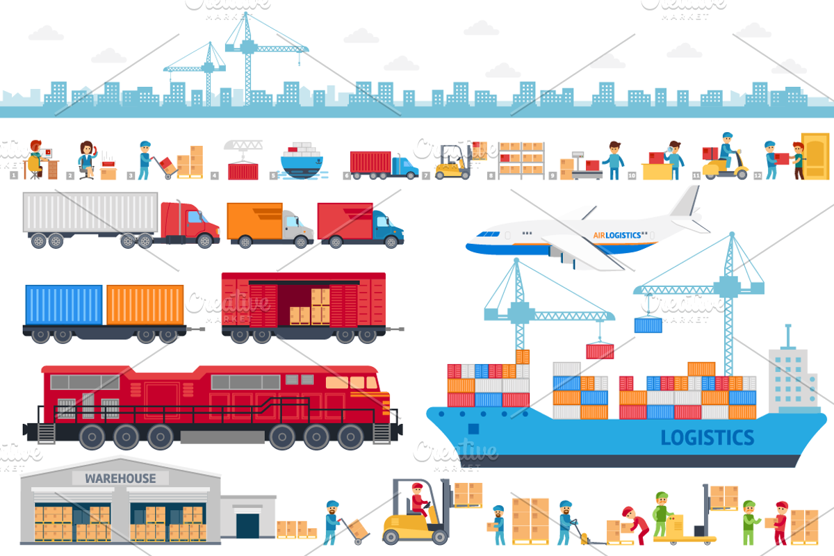 Delivery & logistics infographic, a Person Illustration by Bezvershenko