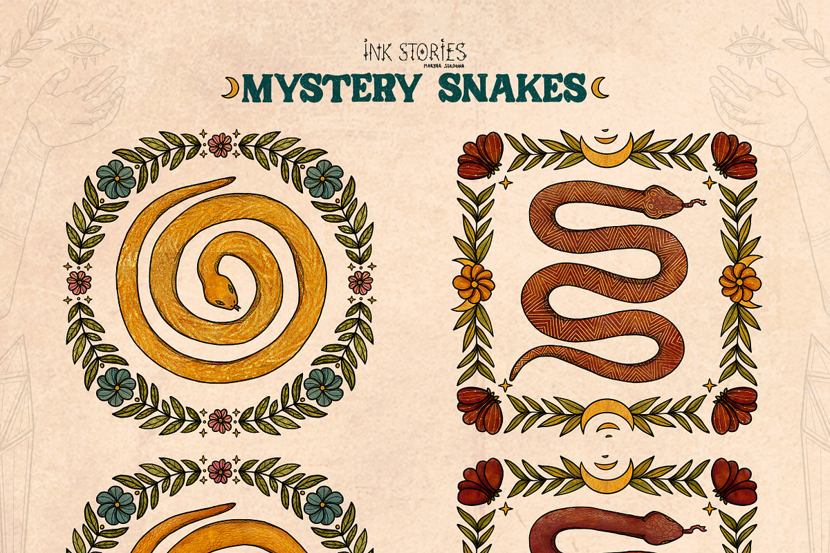Mystery Snakes, an Animal Illustration by Ink Stories