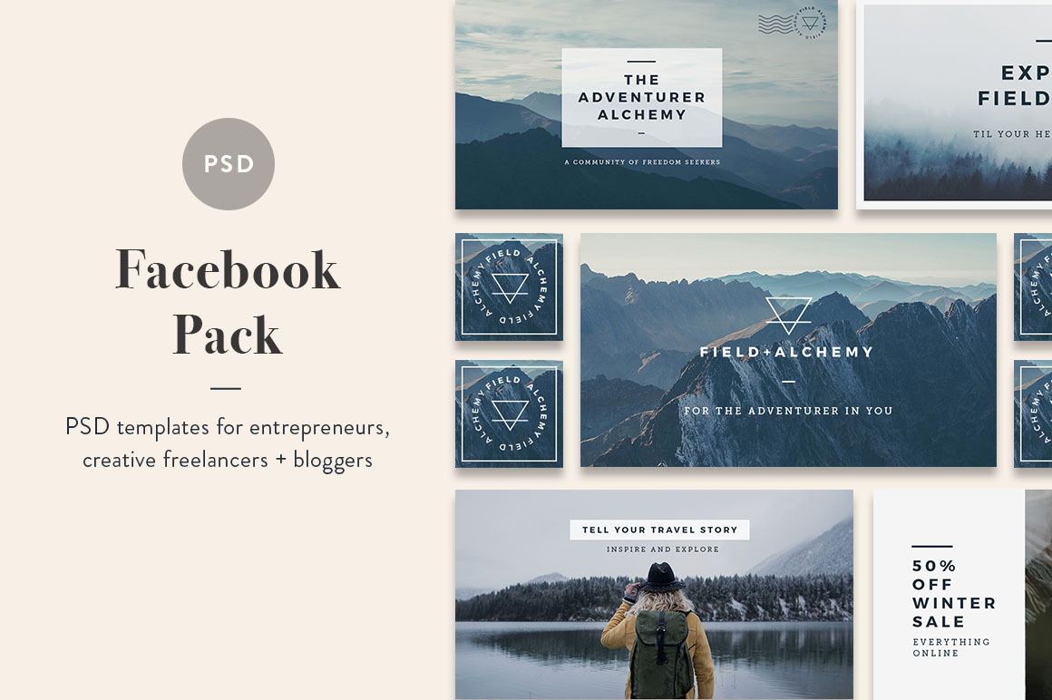Facebook Social Pack, a Social Media Template by Joann Lui