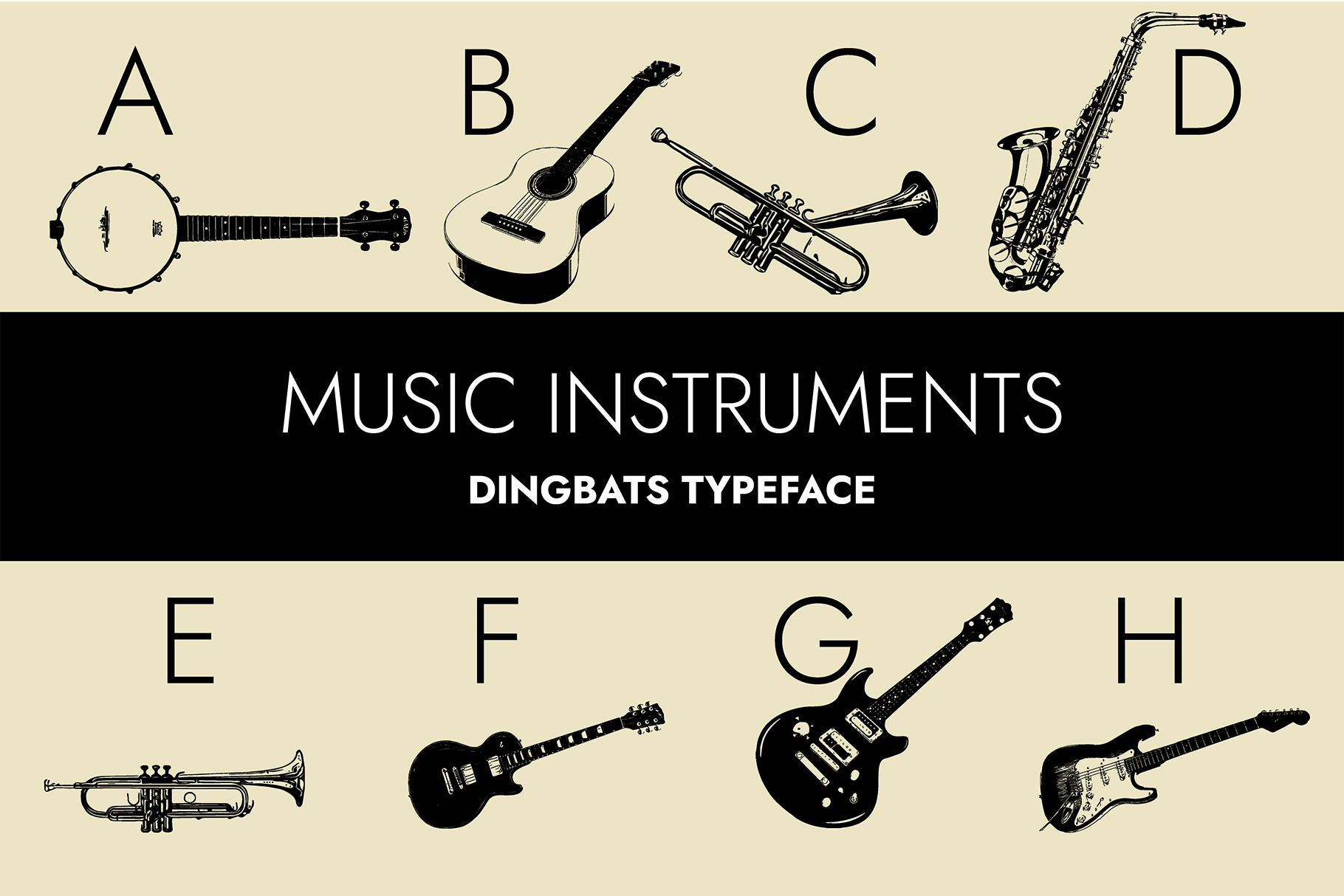 Music Instruments Dingbats Font