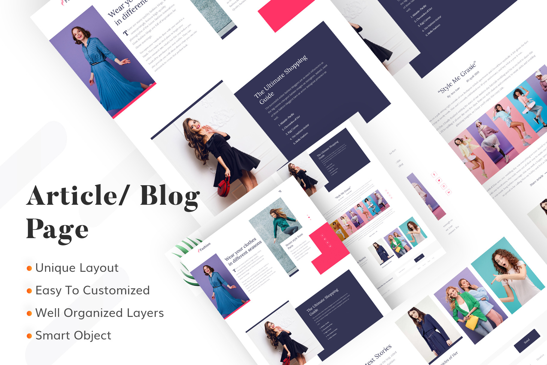 Fashion Blog Details Page, a Landing Page Template by Sujun Baidyaa
