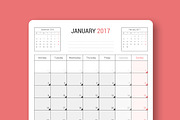 Calendar 2017 Planner Design, a Stationery Template by WORAKAMON Design ...