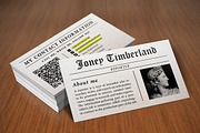 Newspaper (Reporter) Business Card, a Business Card Template by ItemBridge