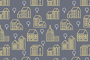 Linear city pattern, a Pattern Graphic by AlexZeL