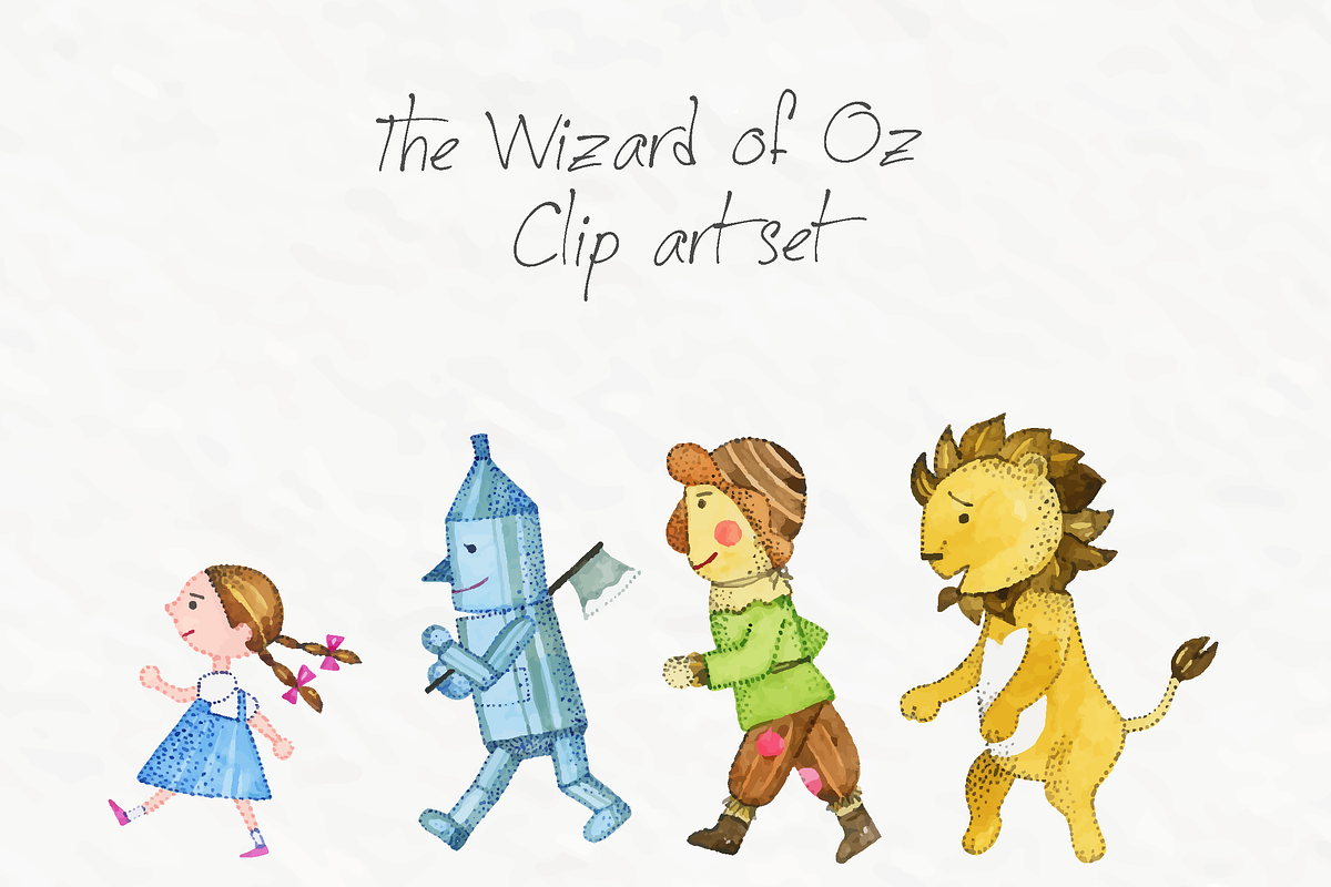 The wizard of Oz watercolor graphic, an Illustration by Eomoiart