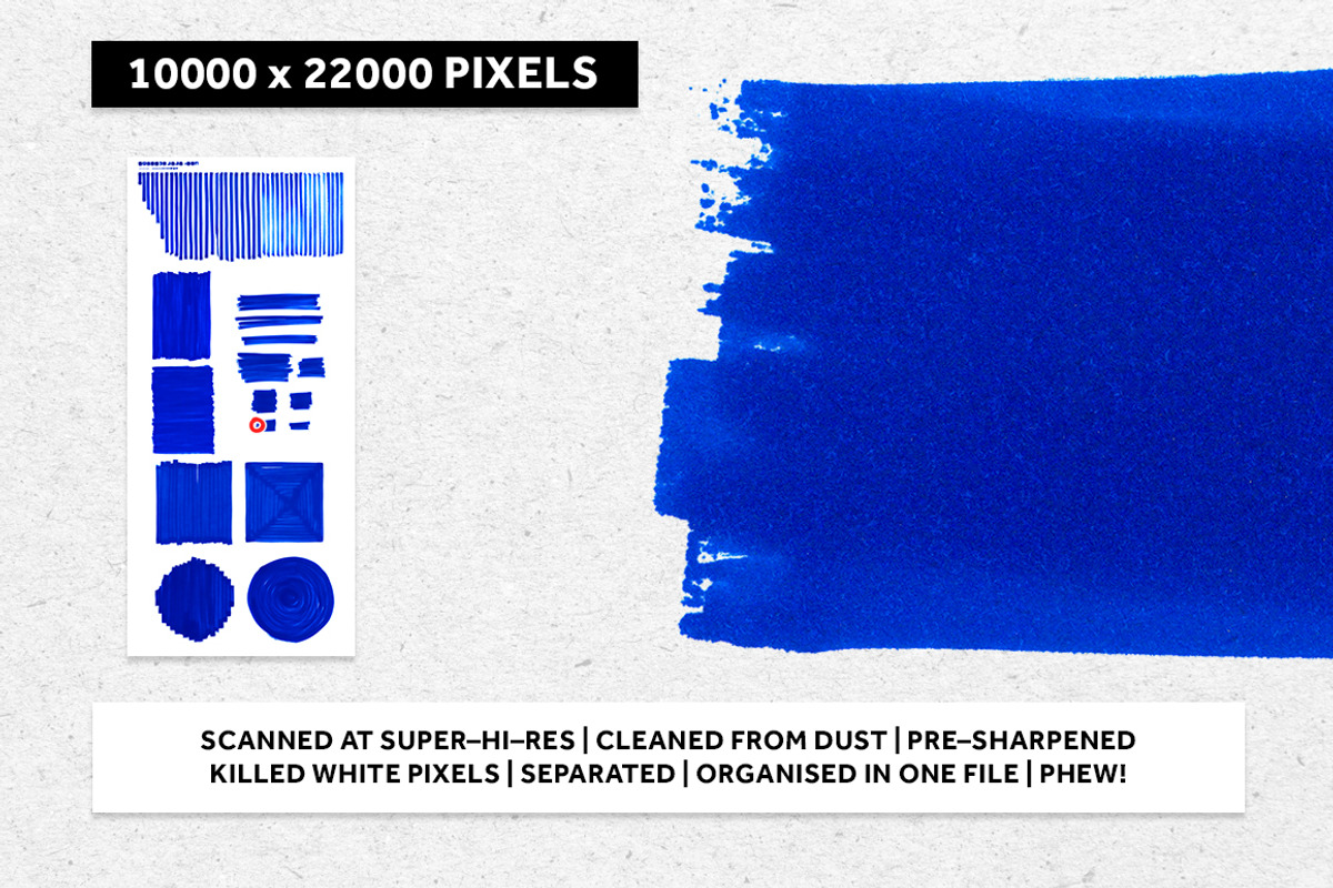 TRUE BLUE MARKER TEXTURES, a Texture Graphic by HEJBRUSH.COM