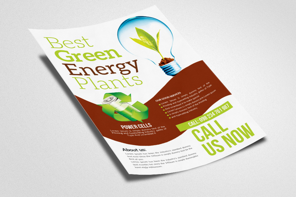 Save Energy Flyer Template, a Flyer Template by Psd Templates