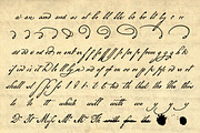 Military Scribe, a 1700s cursive font