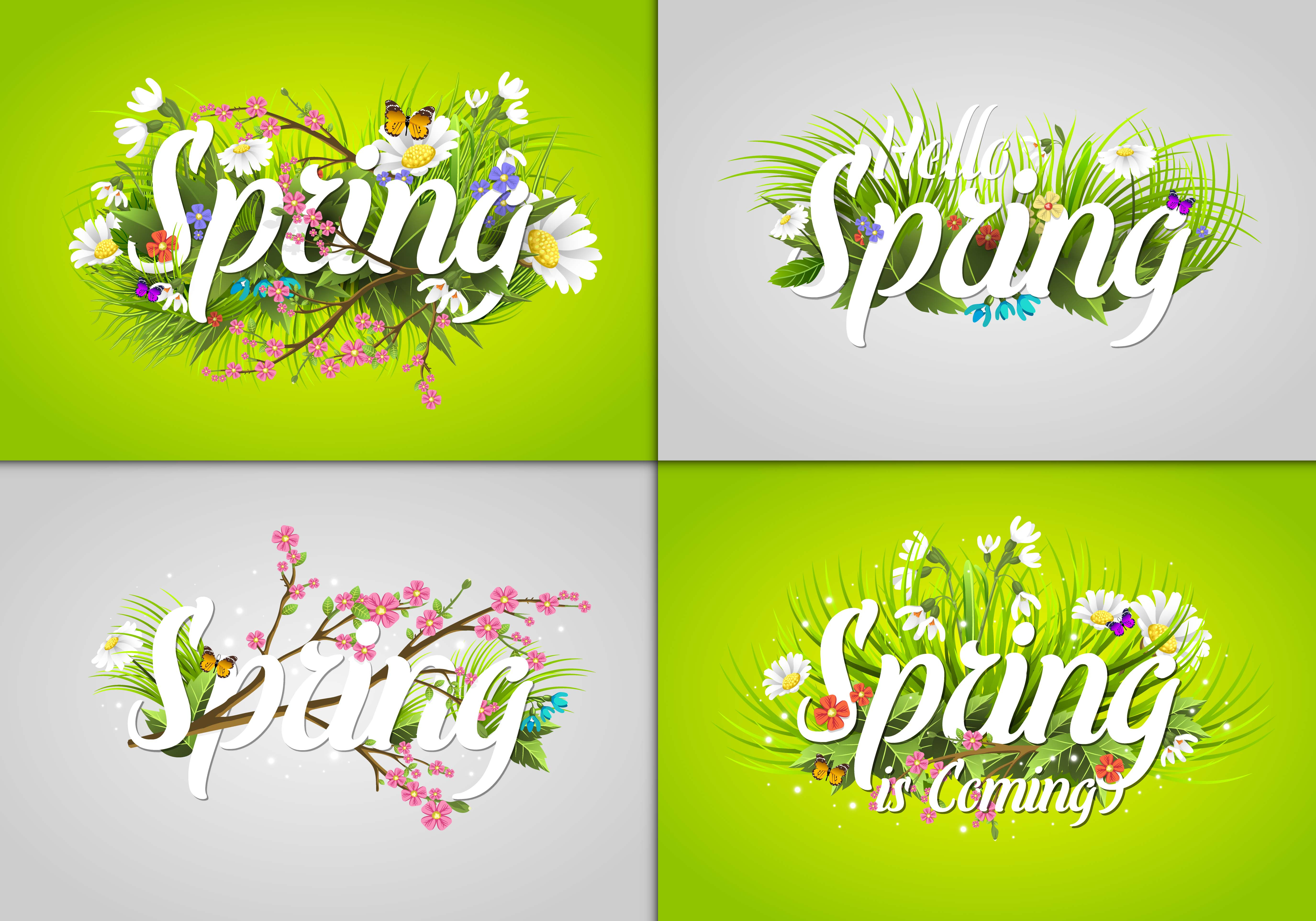 Floral spring background with text, a Decorative Illustration by RocketArt