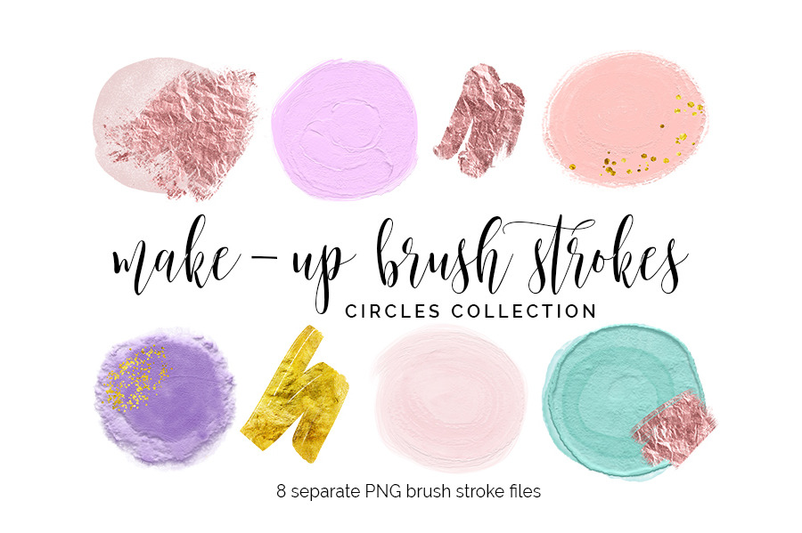 Brush Strokes Clipart - circles 2, a Texture Graphic by Blush Marble Studio