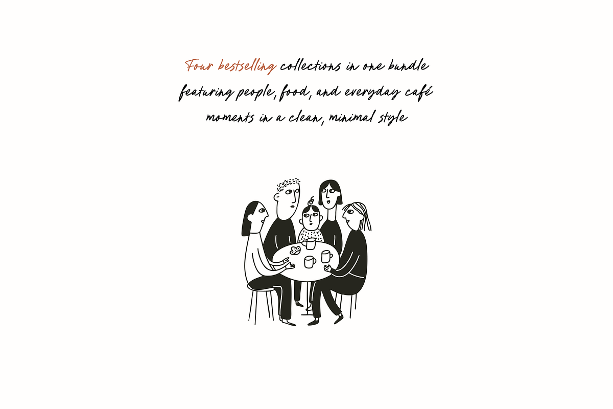 People Series BUNDLE: All 4 in 1, a Person Illustration by Veyla