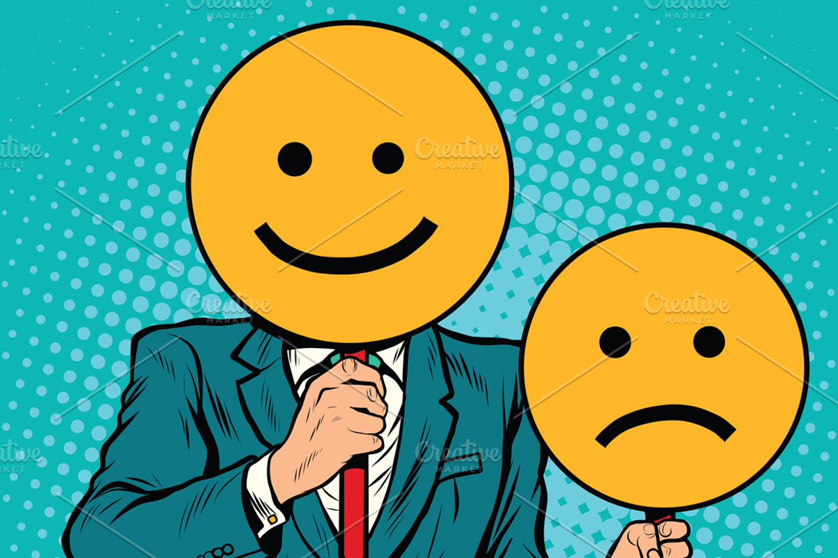 Smiley happy and sad, a Person Illustration by studiostoks