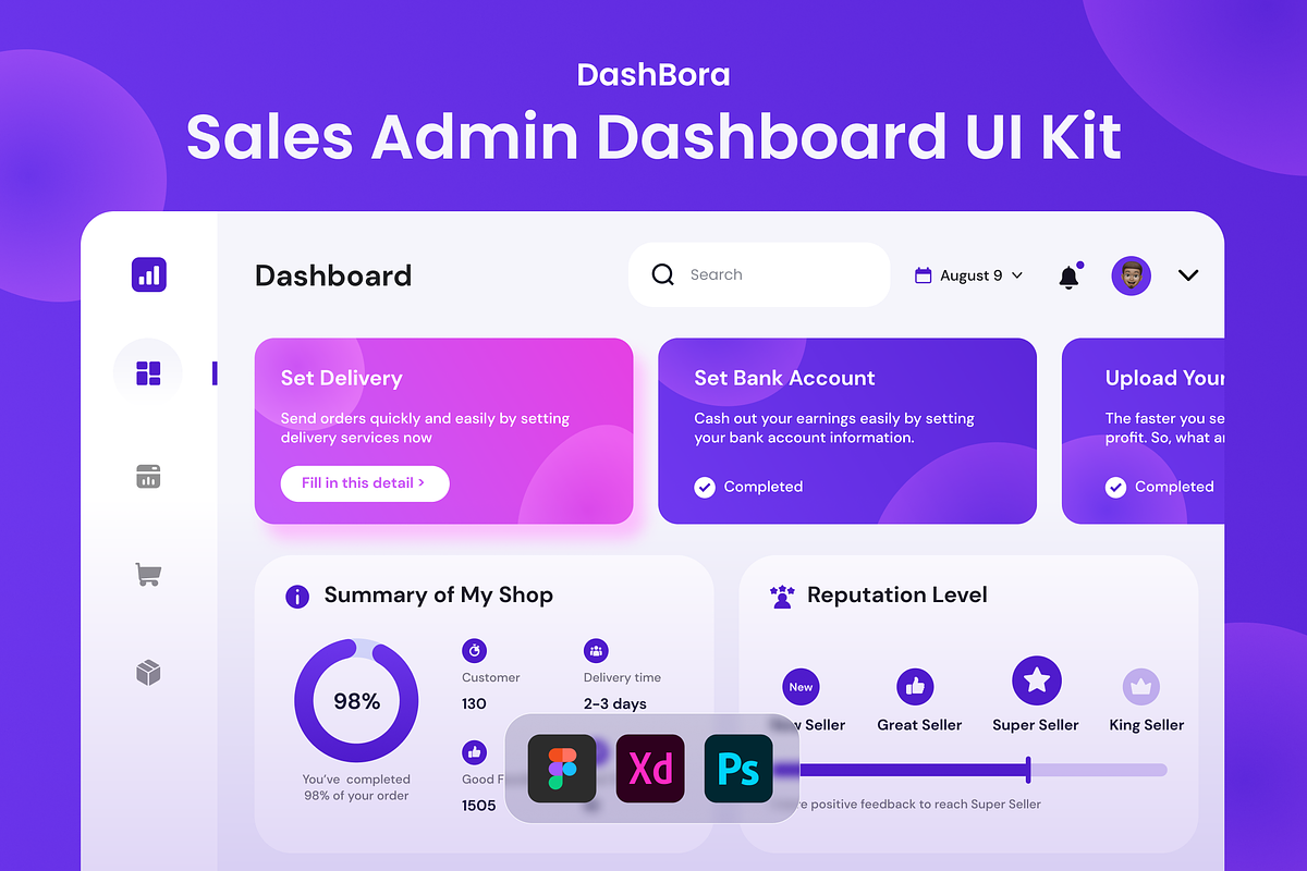 Sales Admin Dashboard UI Kit, a Websites & App Template by SLAB! Design ...