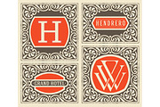 Retro cards templates., an Illustration by OneVectorStock | Creative Market