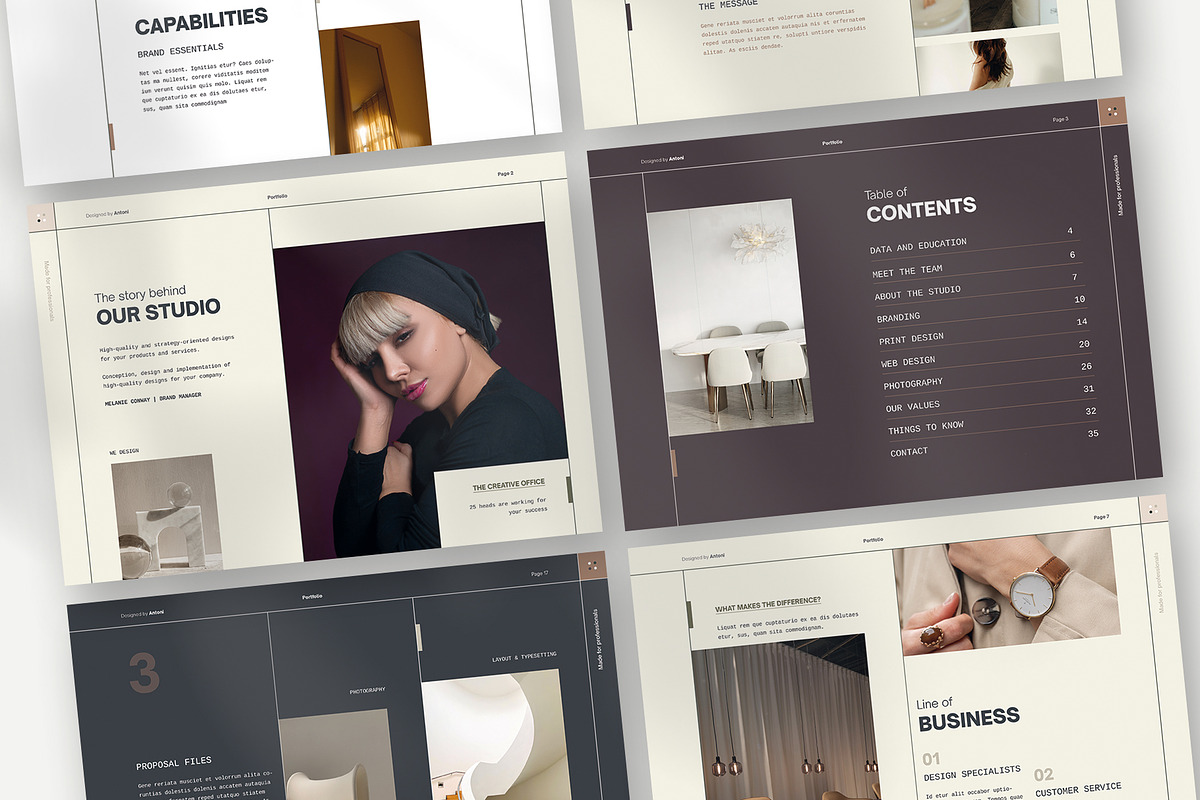Antoni - Portfolio for Creatives, a Brochure Template by Imagination Area