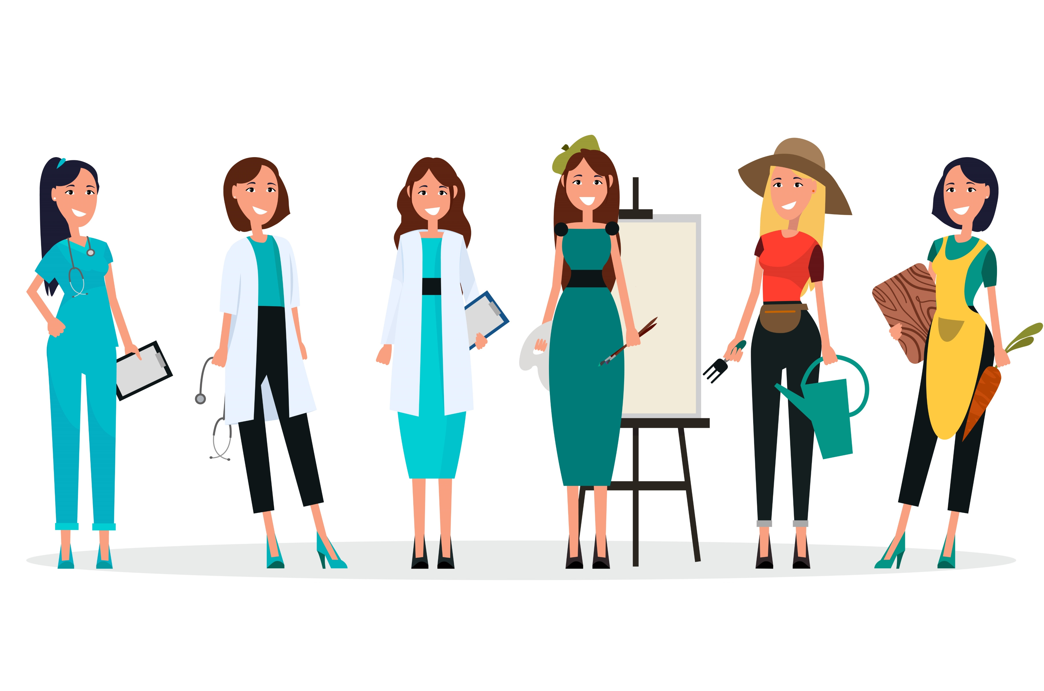 Concept of Women's Professions Six, an Object Graphic by robuart