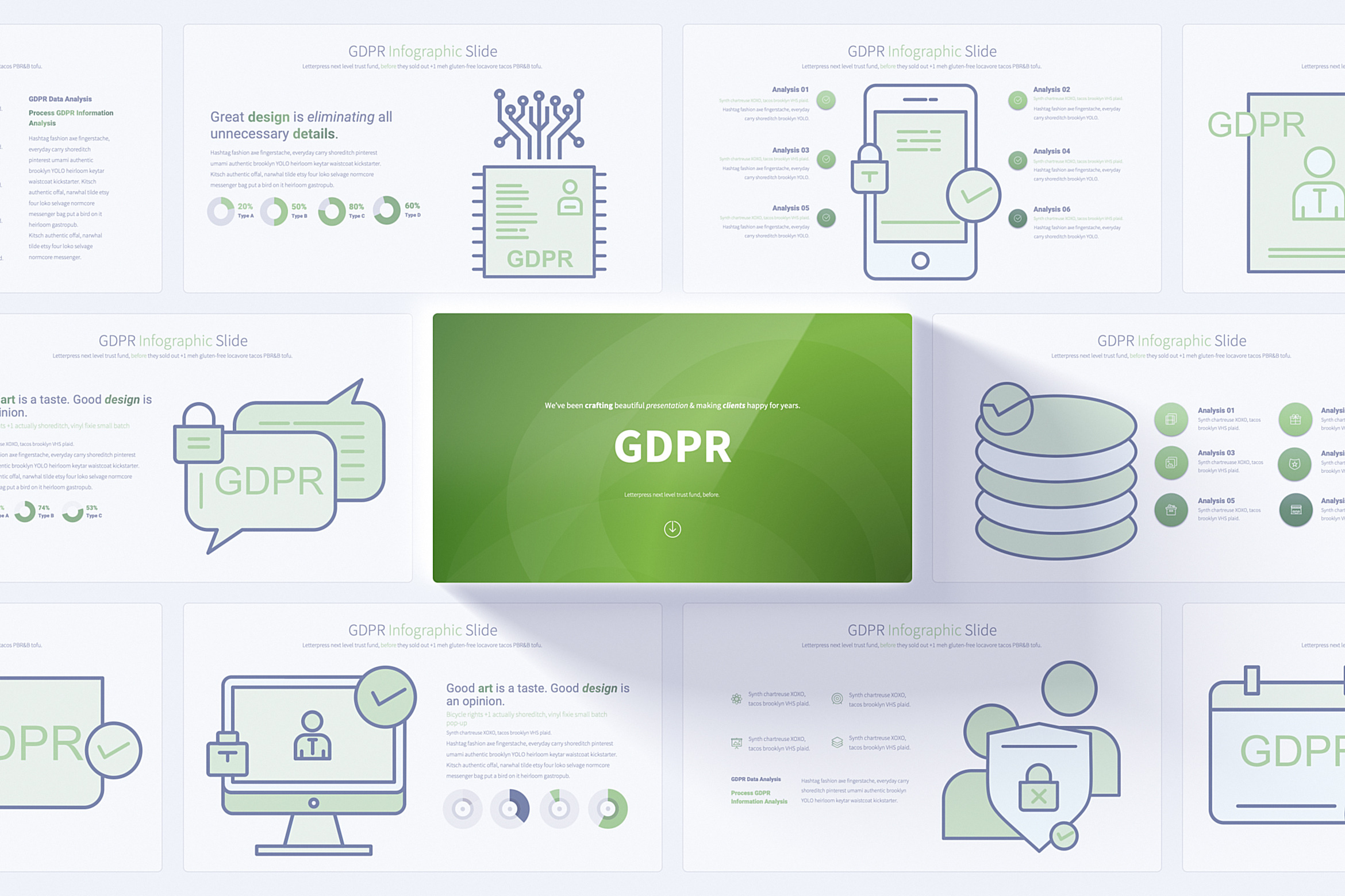 GDPR PowerPoint Infographics, a Presentation Template by Pulsecolor