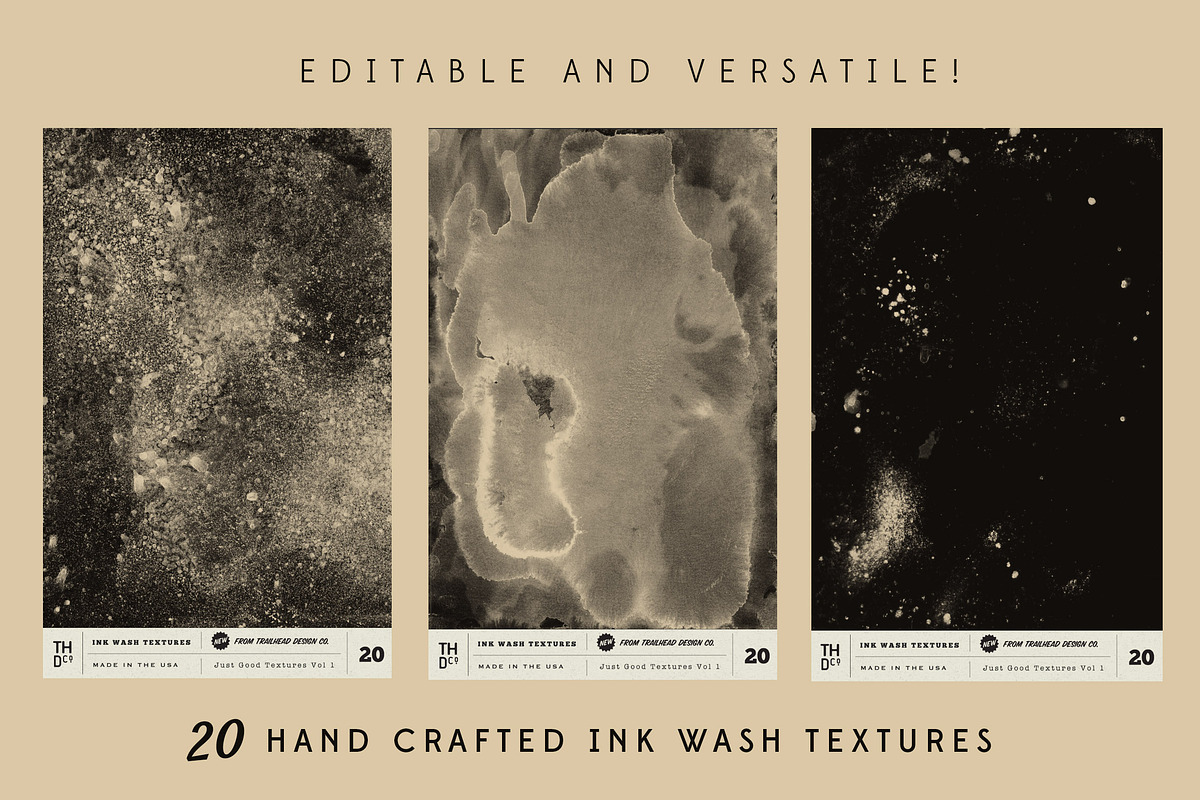 Just Good Textures - Ink Washes, a Texture Graphic by Nathan Brown
