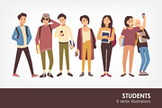 Colorful students set, an Education Illustration by Good Studio