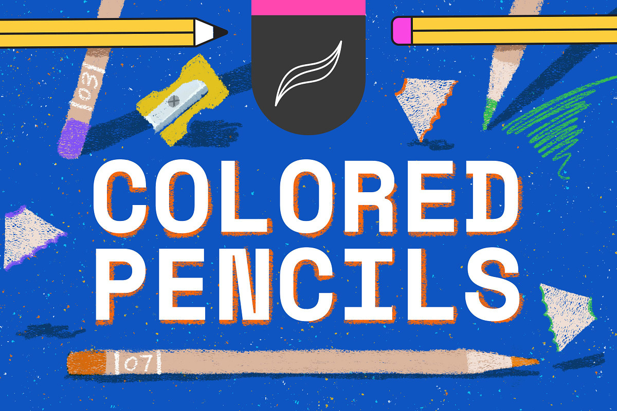 Procreate Colored Pencils Brush Set, a Brush Add-On by Esther Nariyoshi ...