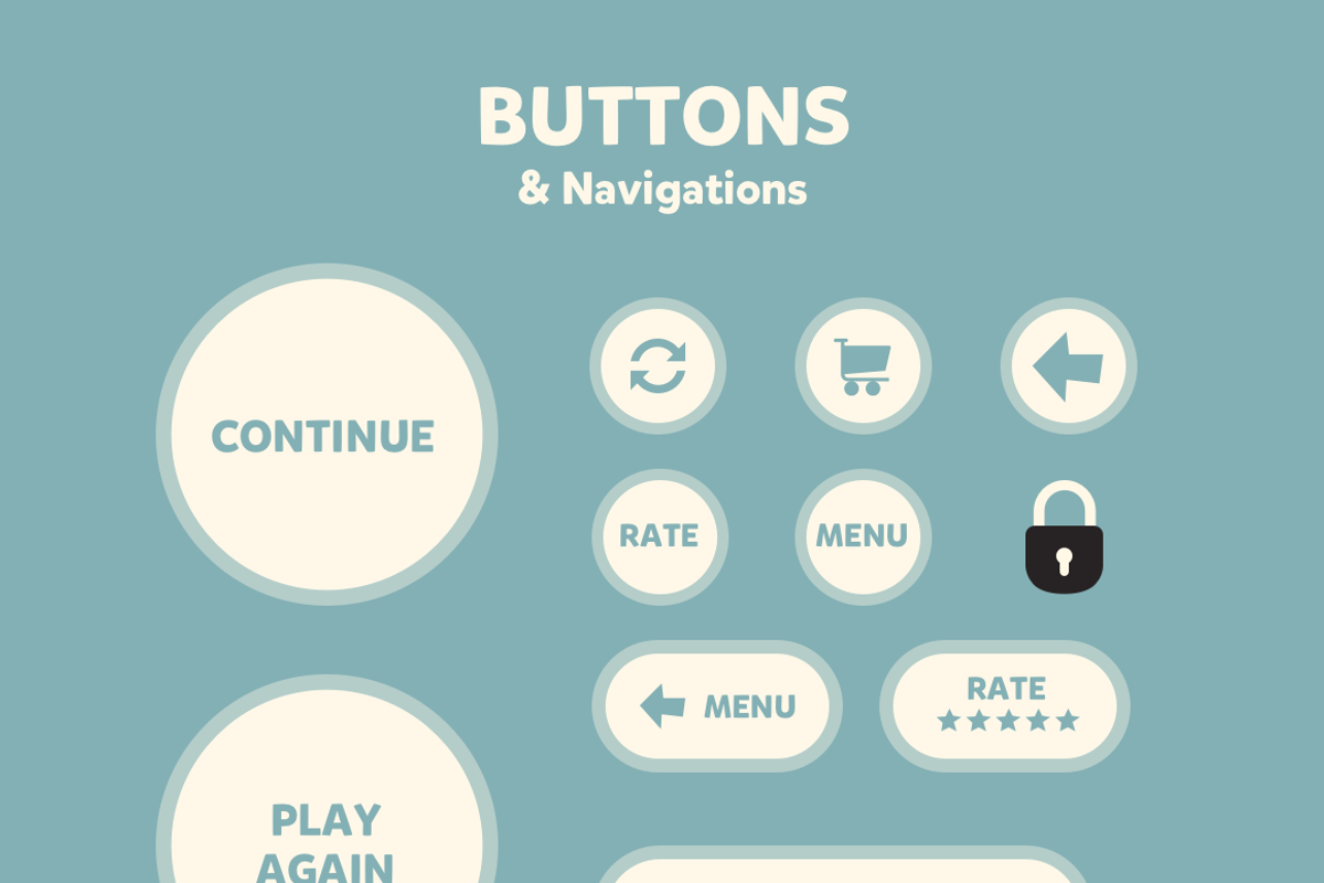 Balloon Kit - Flat 2D Game Assets, an Illustration by Classy Circle Designs