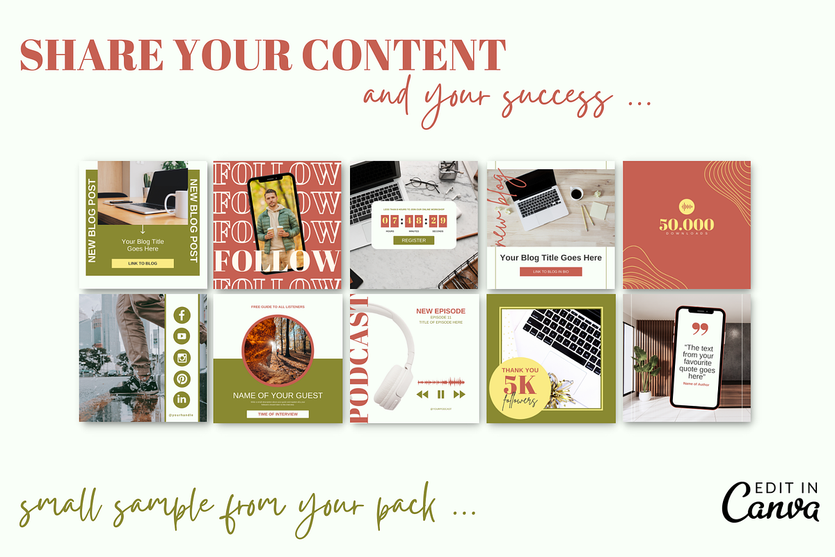 INSTAGRAM TEMPLATES BUNDLE - GROW
