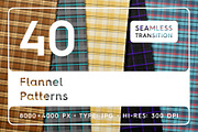 40 Flannel Patterns, a Pattern Graphic by Textures & Backgrounds