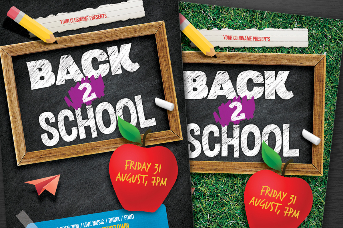 Back 2 School Flyer, a Flyer Template by DesignWorkz