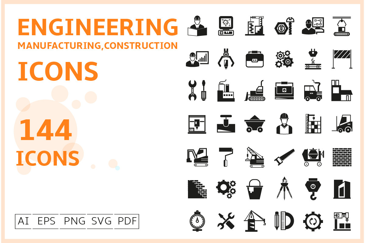 Engineering & Construction Icons Set, an Icon by Designfour