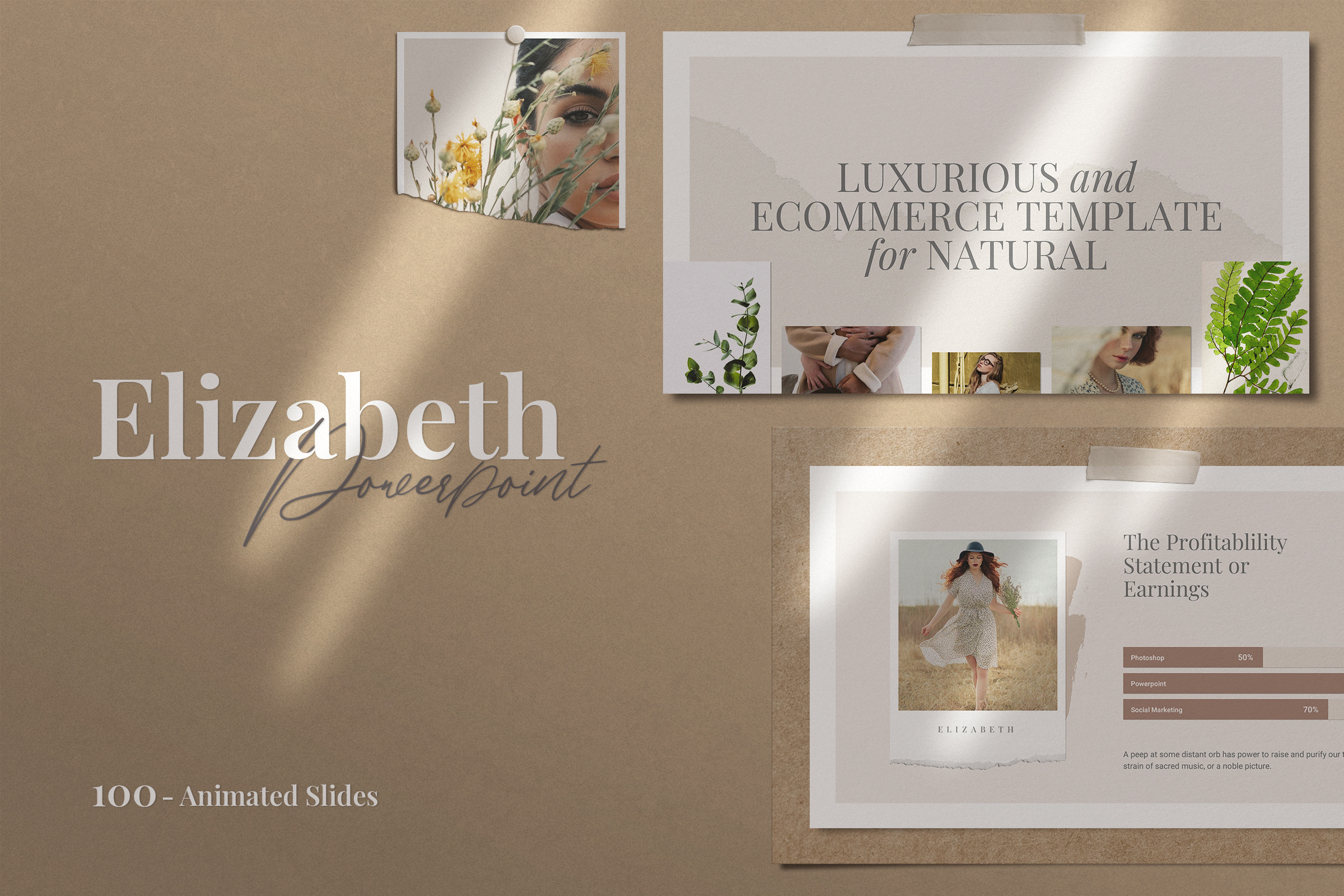 Elizabeth Powerpoint Template, a Presentation Template by TemplateZuu