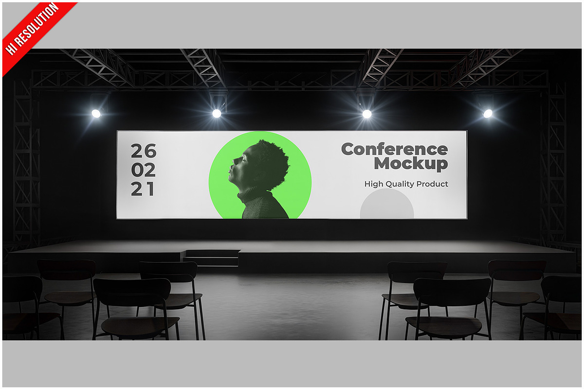 Conference Stage Backdrop Mockup, a Product Mockup by Bruno's Shop