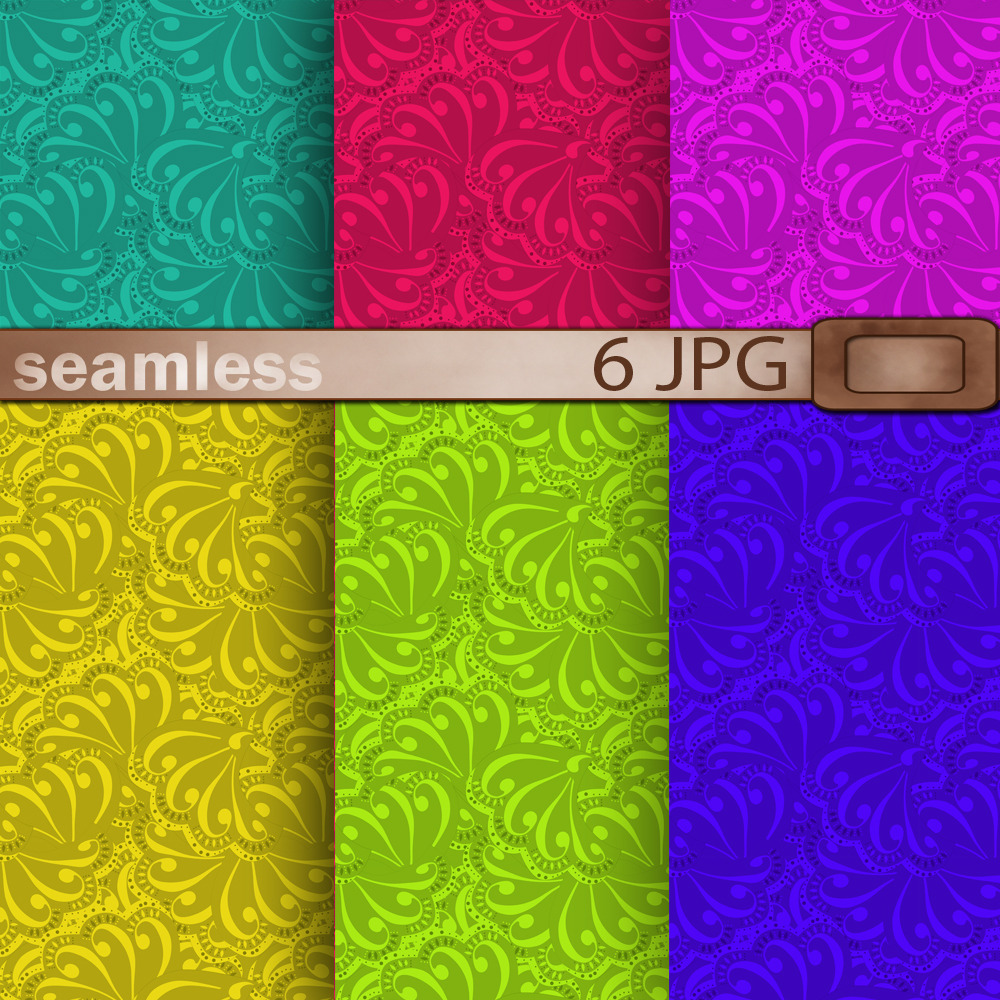 The set of colorful digital paper, a Pattern Graphic by Futurel