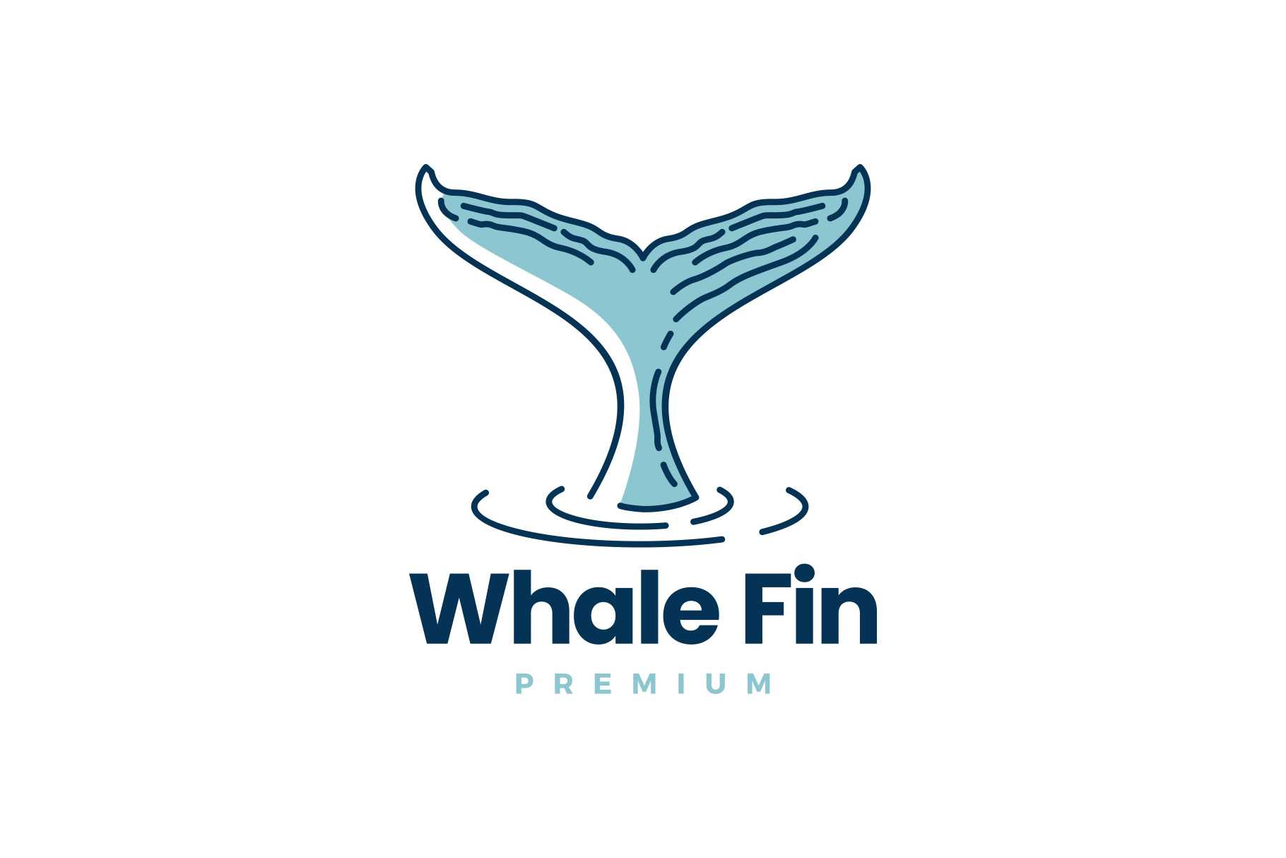 whale fin logo vector icon, a Branding & Logo Template by VSTRD TYPEWORKS