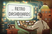 Retro Dashboards vol.1, an Object Graphic by daseugen