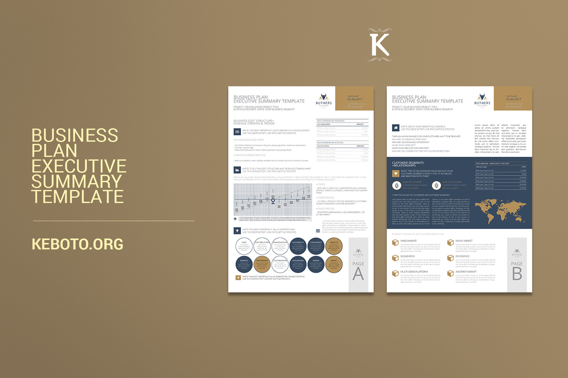Business Plan Executive Summary, a Templates & Theme by Keboto