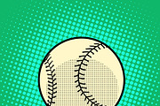 Baseball Ball pop art retro style, an Illustration by studiostoks