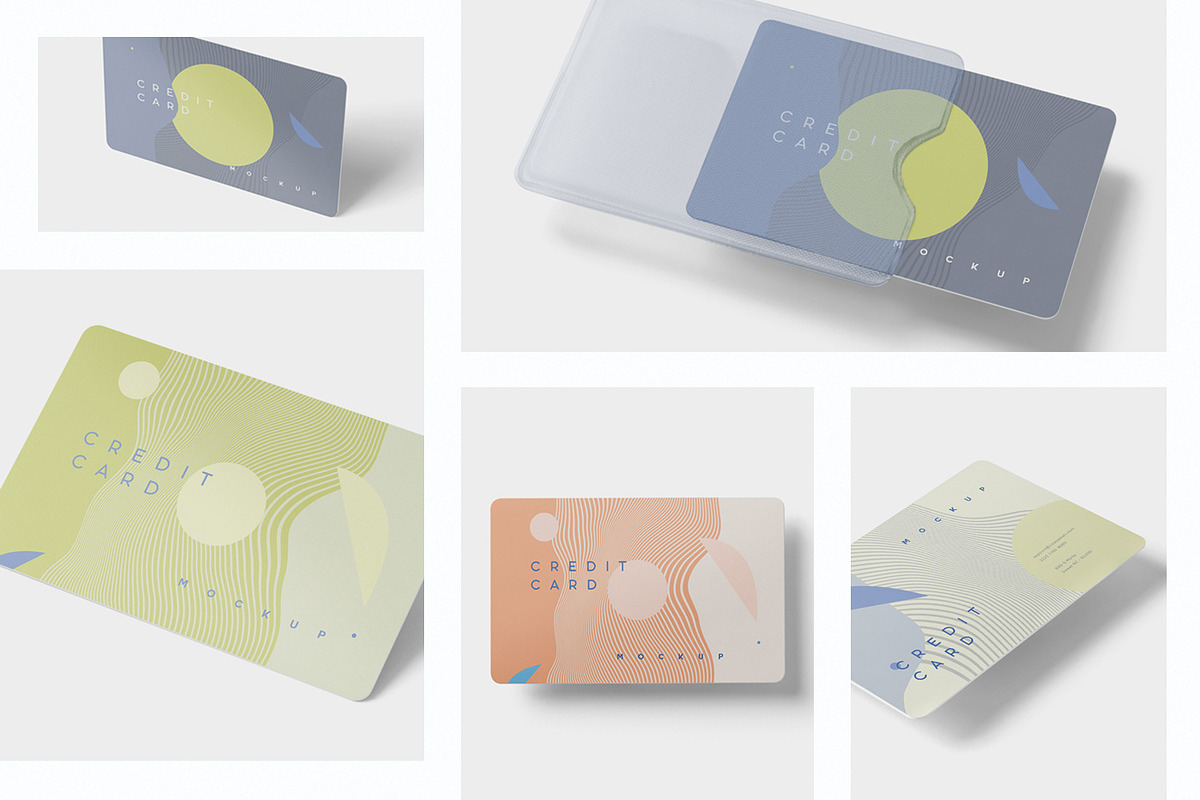5 Credit Card Mockups, a Product Mockup by GfxFoundry
