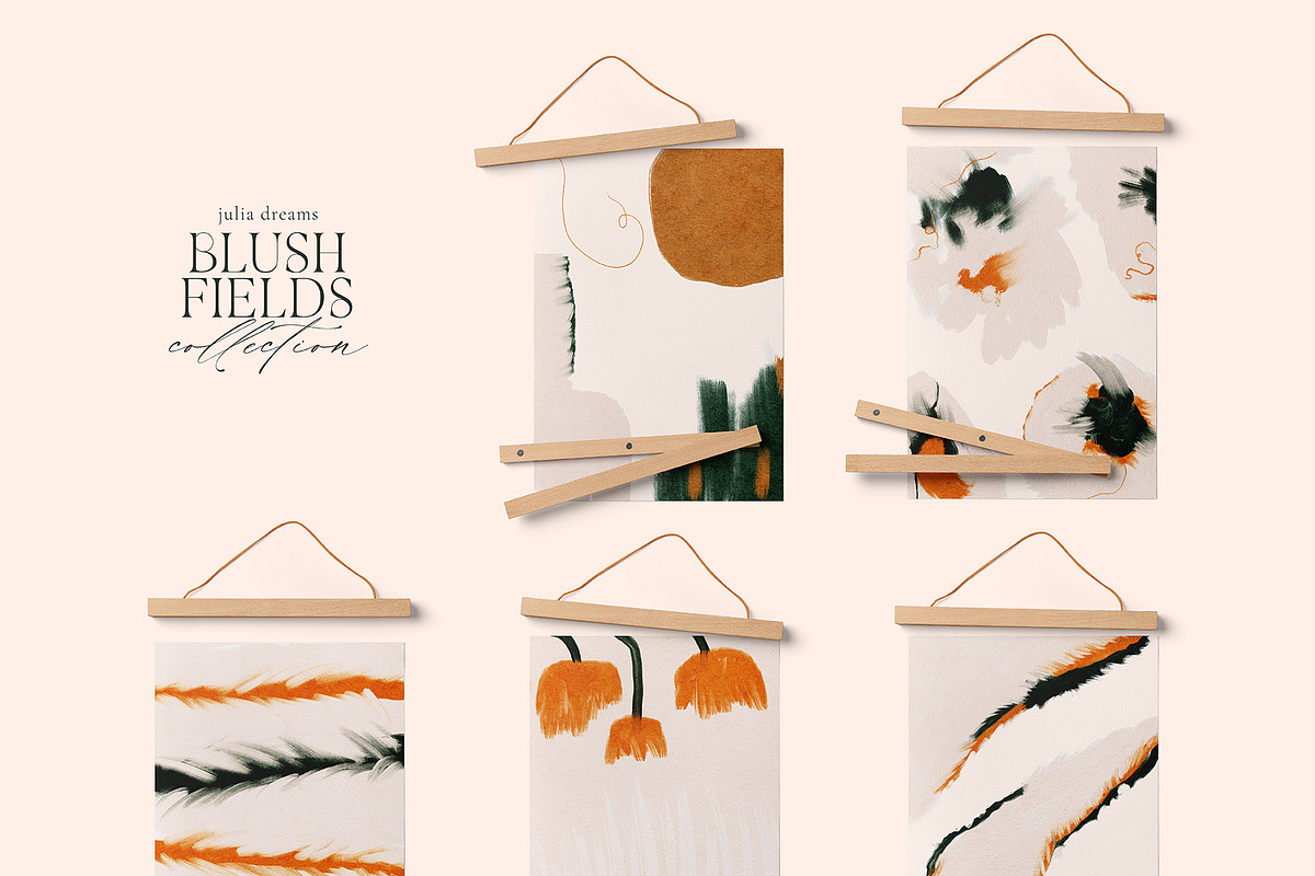 Blush Fields Textured Collection | Creative Market