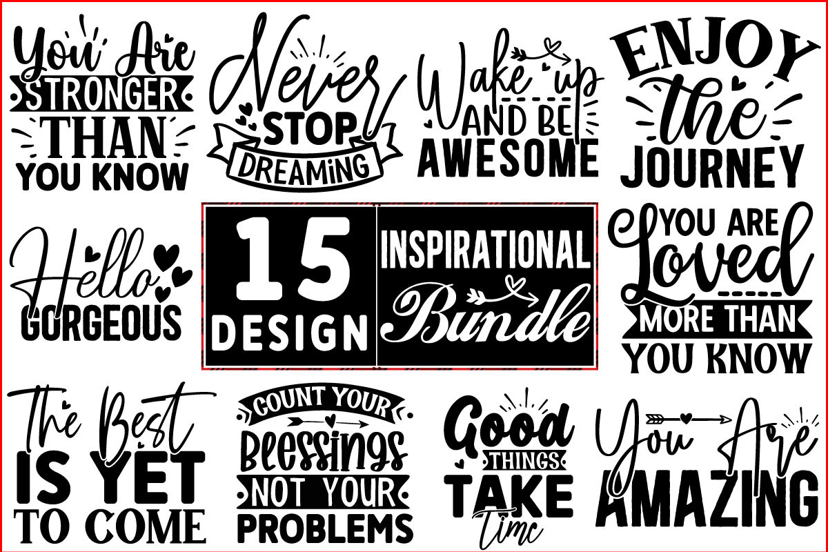 Inspirational SVG Design Bundle, an Illustration by crative8112