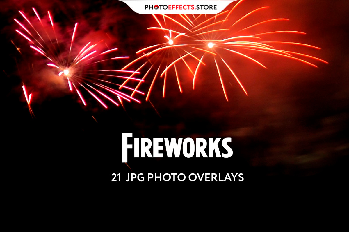 21 Firework Photo Overlays, a Layer Style Add-On by PhotoEffects.Store