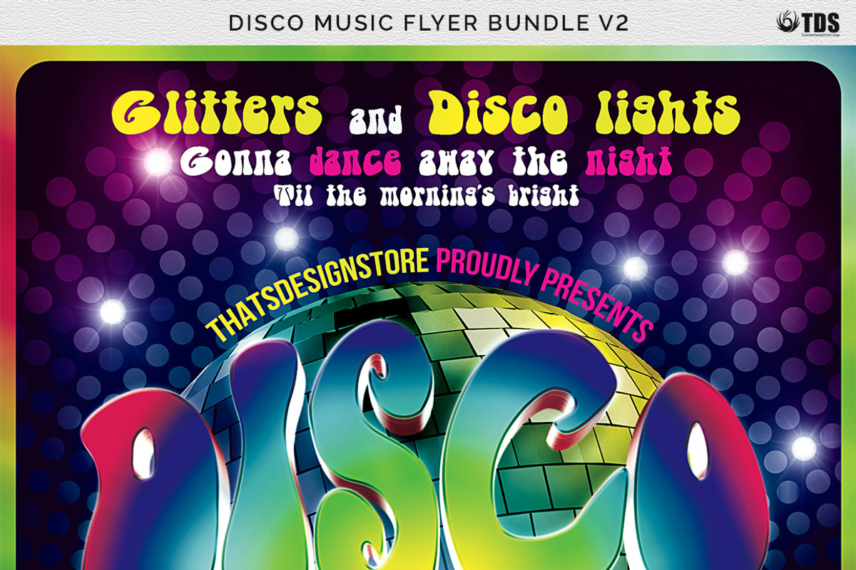 Disco Music Flyer Bundle V2, a Flyer Template by ThatsDesign Art