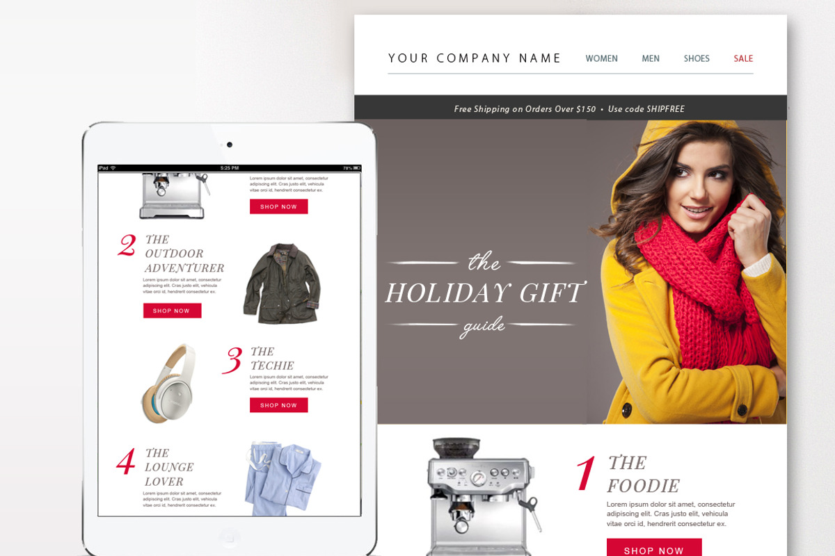eCommerce Email Template PSD, an Email Template by By Stephanie Design