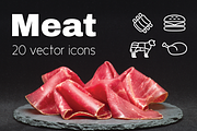 MEAT - vector line icons, an Outline Icon by marusdesign