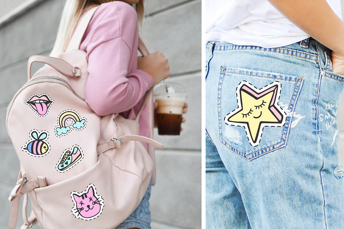 31 Trendy 80s Patches + 25 Patterns, an Illustration by Katrinelly